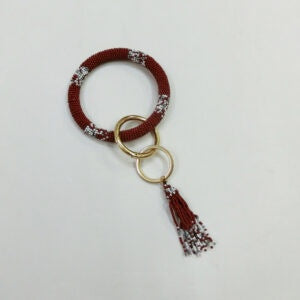 BEADED O RING KEYCHAIN – Right Next Door Designs